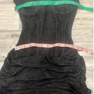 Outcast | Dresses | Outcast Black Lace Corset Mini Lace Up Gothic Dark ...